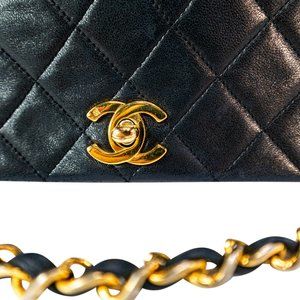 CHANEL | Bags | Chanel Lambskin Black With Metalasse Gold Chain | Poshmark
